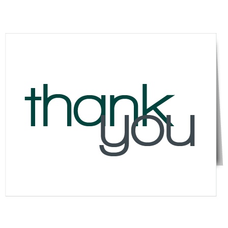 Thank You Cards & Thank You Notes | Match Your Color & Style Free ...