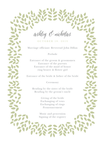 Blushing Leaves Response Cards by Basic Invite