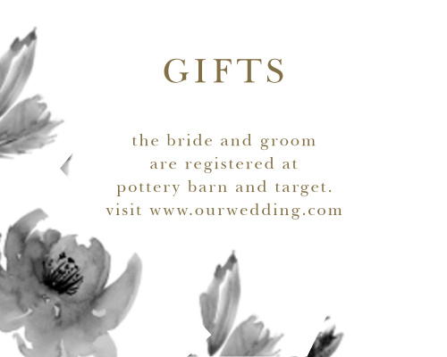 Customizable Wedding Registry Cards - By Basic Invite
