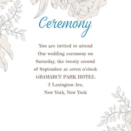 Wedding Reception Cards and Wedding Ceremony Cards by Basic Invite