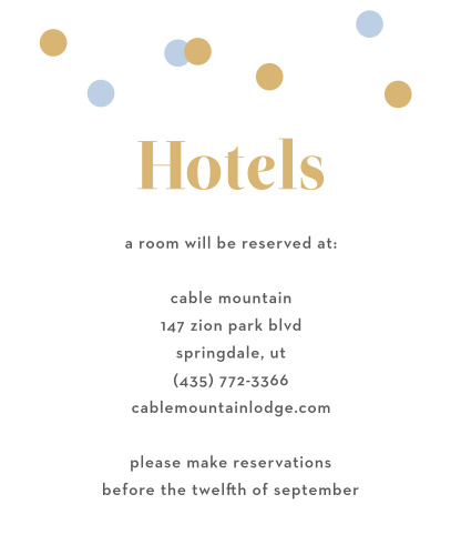 Customizable Wedding Accommodation Cards By Basic Invite