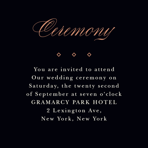 Wedding Reception Cards and Wedding Ceremony Cards by Basic Invite