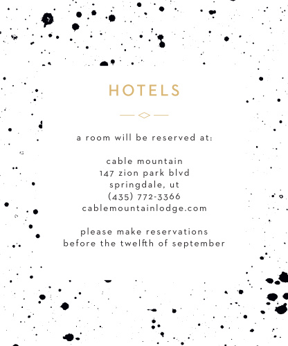 Customizable Wedding Accommodation Cards By Basic Invite
