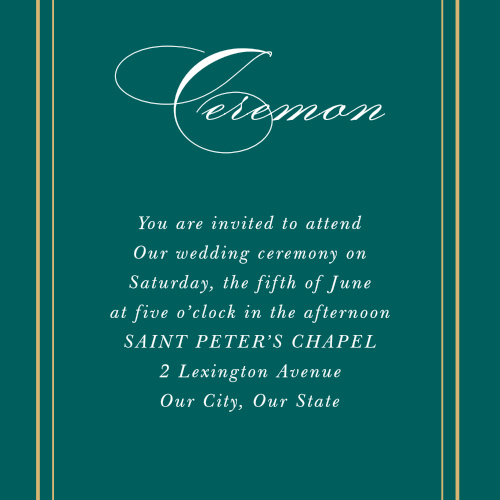 Wedding Reception Cards and Wedding Ceremony Cards by Basic Invite