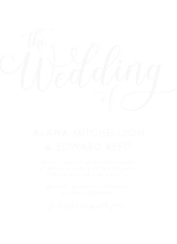 Clear Wedding Invitations, Transparent Wedding Invitations - Basic Invite