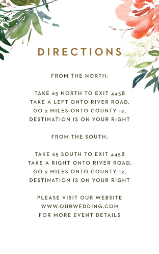 Wedding Direction Cards by Basic Invite