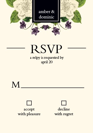 Wedding RSVP Cards | Match Your Color & Style Free! - Basic Invite