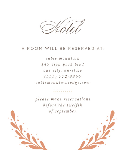 Customizable Wedding Accommodation Cards By Basic Invite