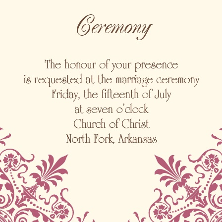 Wedding Reception Cards and Wedding Ceremony Cards by Basic Invite