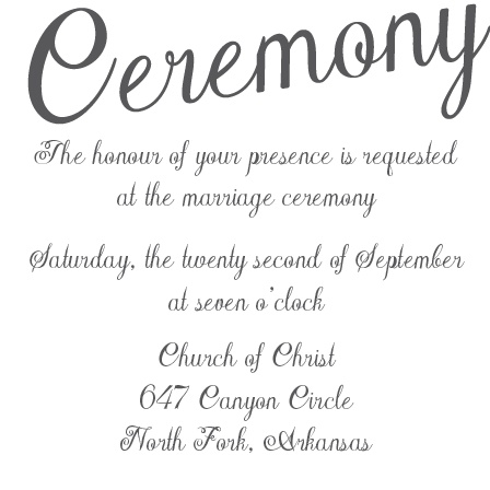 Wedding Reception Cards and Wedding Ceremony Cards by Basic Invite