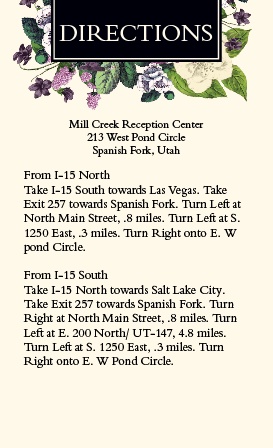 Wedding Direction Cards by Basic Invite