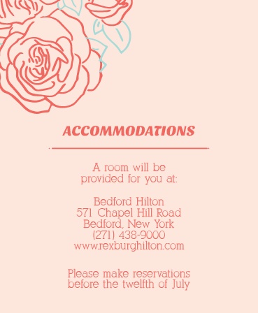 Customizable Wedding Accommodation Cards By Basic Invite