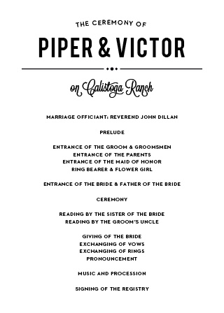 Wedding Programs | Match Your Colors & Style Free! - Basic Invite