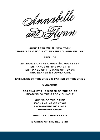 Wedding Programs | Match Your Colors & Style Free! - Basic Invite