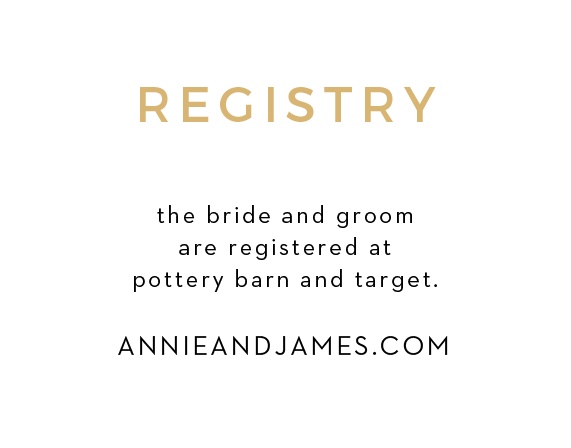 Customizable Wedding Registry Cards - By Basic Invite