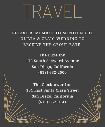 Customizable Wedding Accommodation Cards By Basic Invite