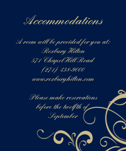 Customizable Wedding Accommodation Cards By Basic Invite