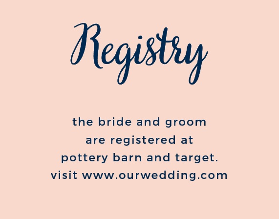 Customizable Wedding Registry Cards - By Basic Invite